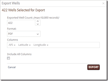 Exporting Datasets Next Generation Oil Gas Tools Welldatabase